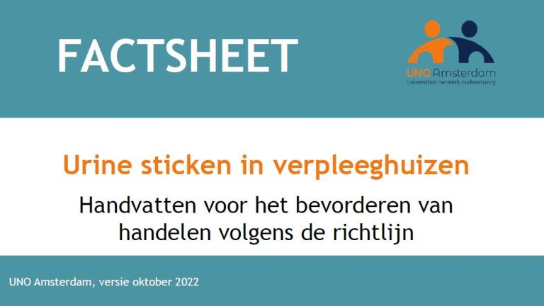 Factsheet: Urine sticken in verpleeghuizen - UNO Amsterdam