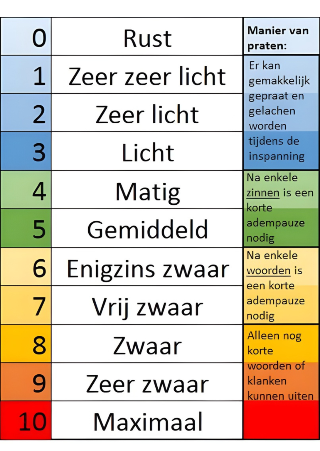 De Borg schaal - UNO Amsterdam